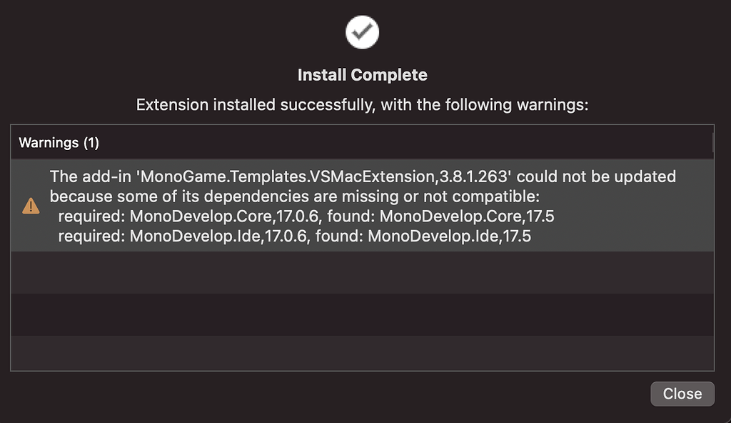 Monogame Mac Extension Incompatible With Monodevelop Core 17 5 Mac Os X Community Monogame