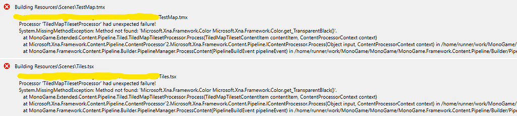 Can't build .tmx and .tsx files (Tiled) - Extended - Community | MonoGame Can't build .tmx and .tsx files (Tiled) - Extended - Community | MonoGame